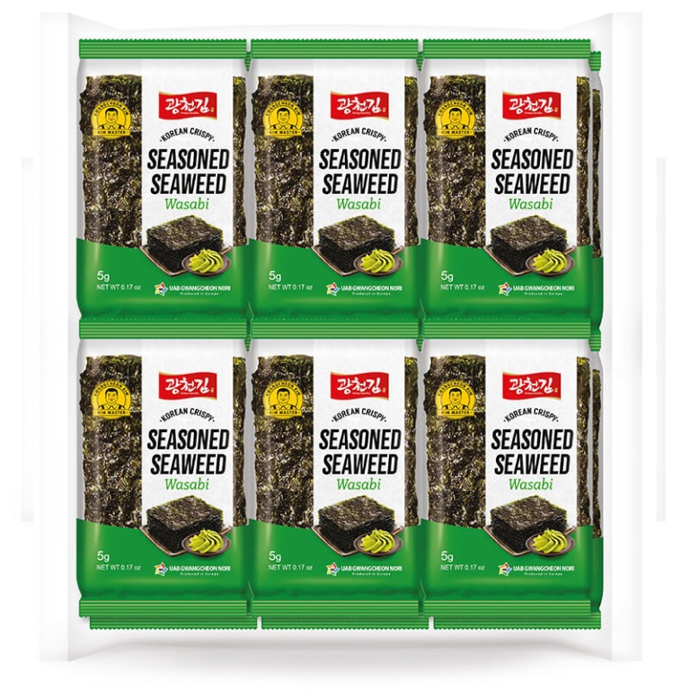 Wasabi Flavored Seaweed Snack - Gwangcheon Nori